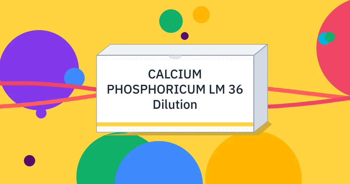 Symbolbild: Packung mit der Aufschrift CALCIUM PHOSPHORICUM LM 36 Dilution (PZN 12805424) – Verfügbarkeit und Bezug in Apotheken in Frankfurt am Main
