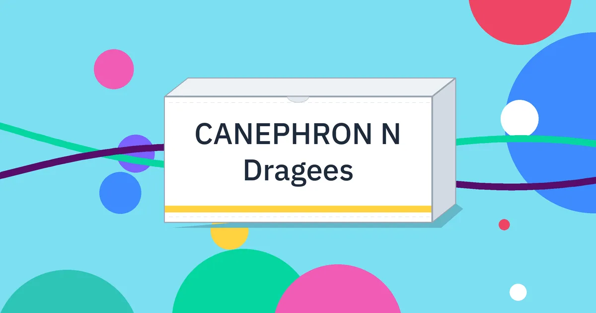 Symbolbild: Packung mit der Aufschrift CANEPHRON N Dragees (PZN 04568298) – Verfügbarkeit und Bezug in Apotheken in Frankfurt am Main