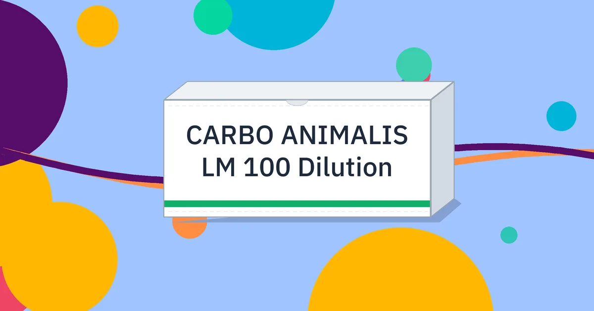 Symbolbild: Packung mit der Aufschrift CARBO ANIMALIS LM 100 Dilution (PZN 12809327) – Verfügbarkeit und Bezug in Apotheken in Frankfurt am Main