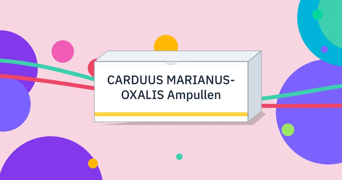 Symbolbild: Packung mit der Aufschrift CARDUUS MARIANUS-OXALIS Ampullen (PZN 01751091) – Verfügbarkeit und Bezug in Apotheken in Frankfurt am Main