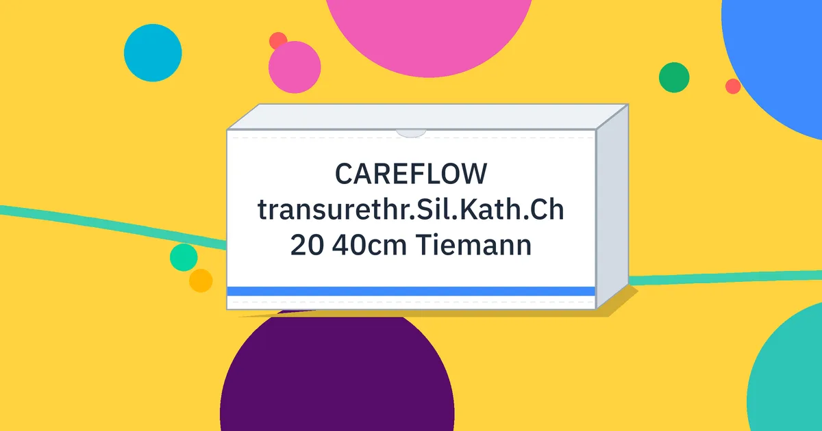 Symbolbild: Packung mit der Aufschrift CAREFLOW transurethr.Sil.Kath.Ch 20 40cm Tiemann (PZN 17933718) – Verfügbarkeit und Bezug in Apotheken in Frankfurt am Main