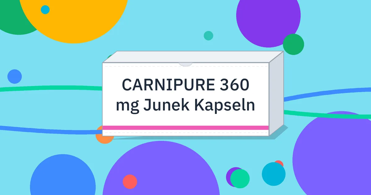 Symbolbild: Packung mit der Aufschrift CARNIPURE 360 mg Junek Kapseln (PZN 00986716) – Verfügbarkeit und Bezug in Apotheken in Frankfurt am Main