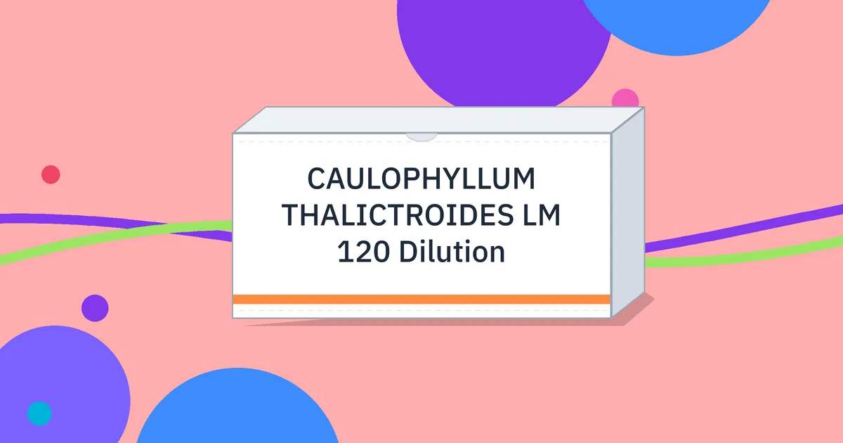 Symbolbild: Packung mit der Aufschrift CAULOPHYLLUM THALICTROIDES LM 120 Dilution (PZN 13435053) – Verfügbarkeit und Bezug in Apotheken in Frankfurt am Main