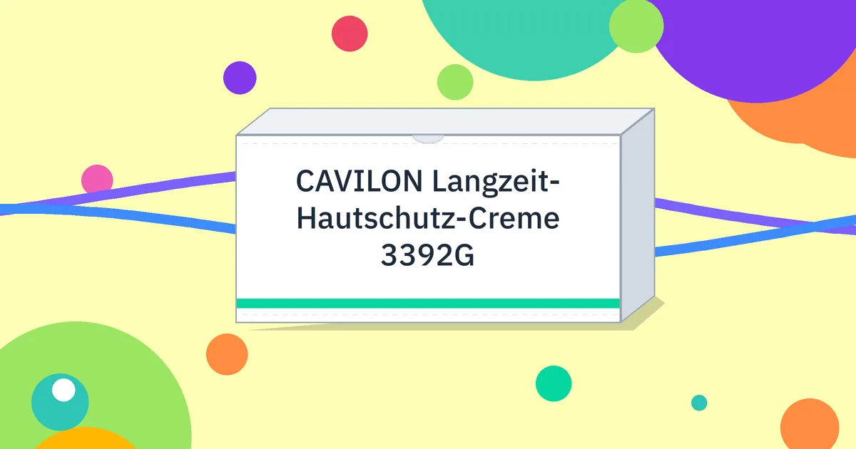 Symbolbild: Packung mit der Aufschrift CAVILON Langzeit-Hautschutz-Creme 3392G (PZN 20543429) – Verfügbarkeit und Bezug in Apotheken in Frankfurt am Main