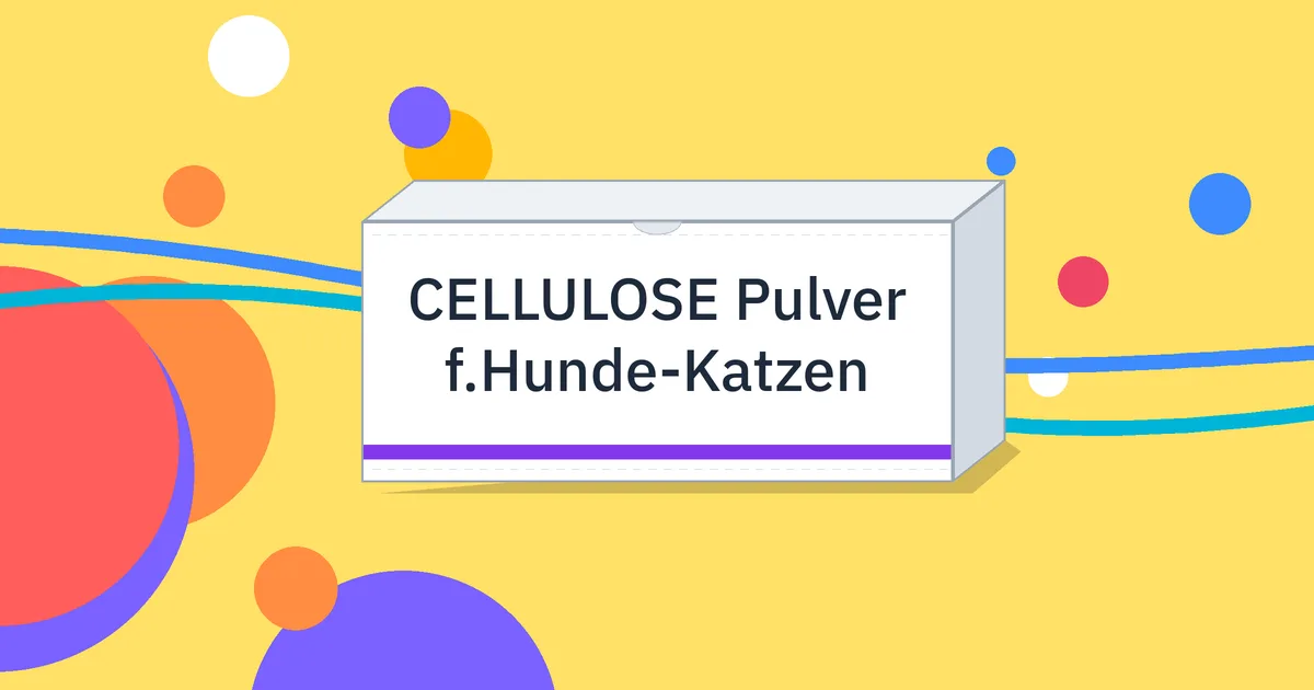 Symbolbild: Packung mit der Aufschrift CELLULOSE Pulver f.Hunde-Katzen (PZN 19339712) – Verfügbarkeit und Bezug in Apotheken in Frankfurt am Main