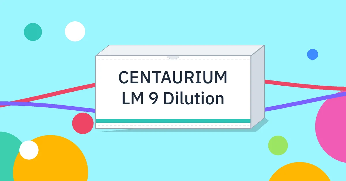Symbolbild: Packung mit der Aufschrift CENTAURIUM LM 9 Dilution (PZN 13436118) – Verfügbarkeit und Bezug in Apotheken in Frankfurt am Main