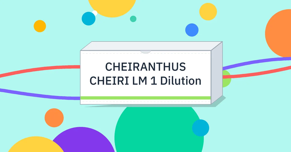 Symbolbild: Packung mit der Aufschrift CHEIRANTHUS CHEIRI LM 1 Dilution (PZN 13439306) – Verfügbarkeit und Bezug in Apotheken in Frankfurt am Main