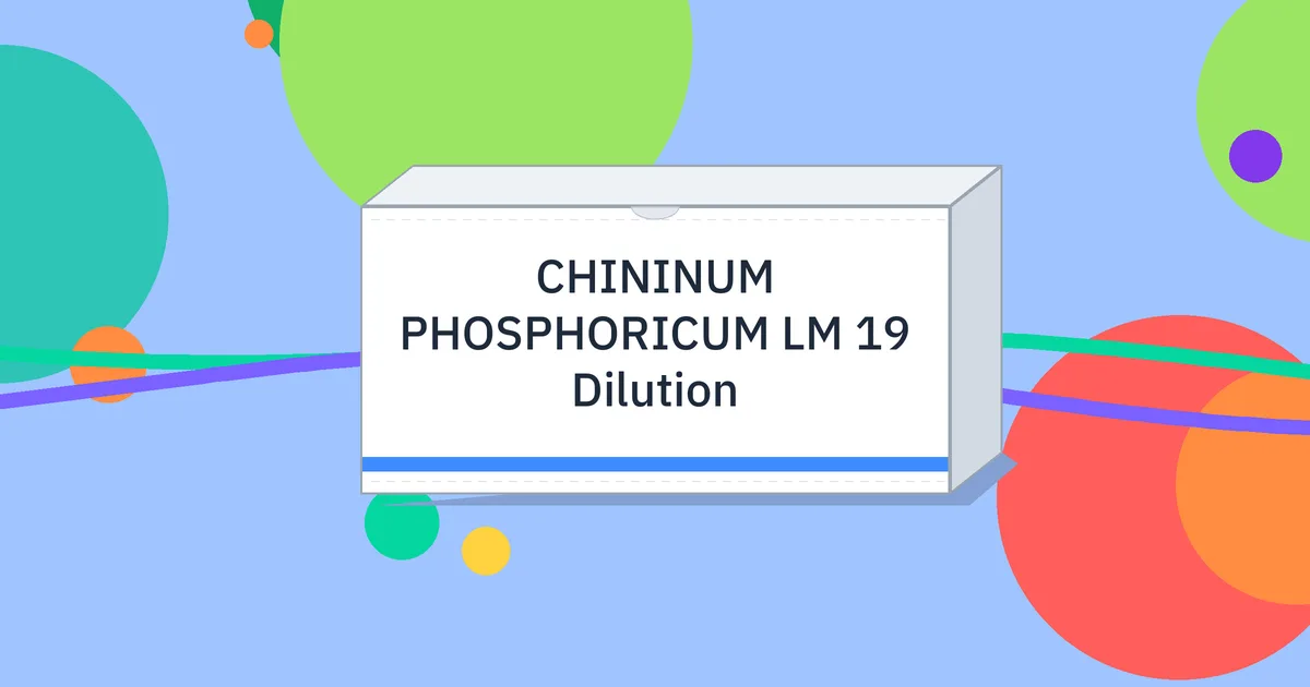 Symbolbild: Packung mit der Aufschrift CHININUM PHOSPHORICUM LM 19 Dilution (PZN 15867182) – Verfügbarkeit und Bezug in Apotheken in Frankfurt am Main