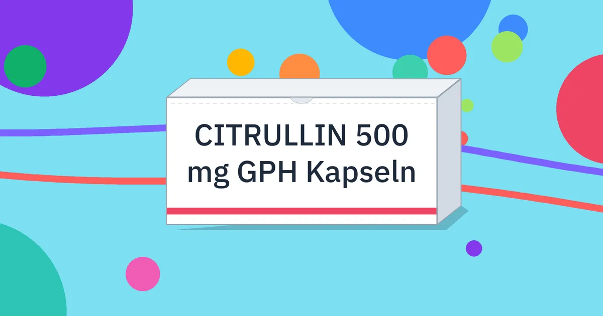 Symbolbild: Packung mit der Aufschrift CITRULLIN 500 mg GPH Kapseln (PZN 07011662) – Verfügbarkeit und Bezug in Apotheken in Frankfurt am Main