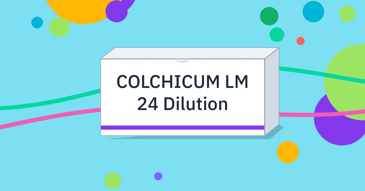 Symbolbild: Packung mit der Aufschrift COLCHICUM LM 24 Dilution (PZN 12832349) – Verfügbarkeit und Bezug in Apotheken in Frankfurt am Main