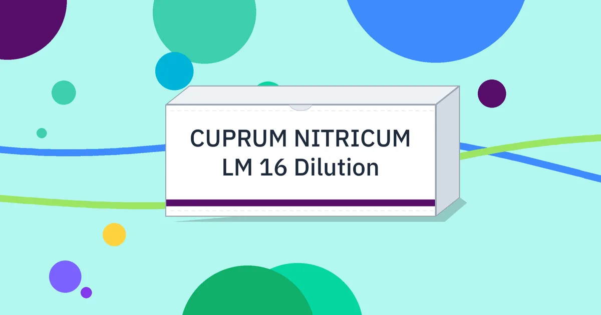 Symbolbild: Packung mit der Aufschrift CUPRUM NITRICUM LM 16 Dilution (PZN 12838636) – Verfügbarkeit und Bezug in Apotheken in Frankfurt am Main