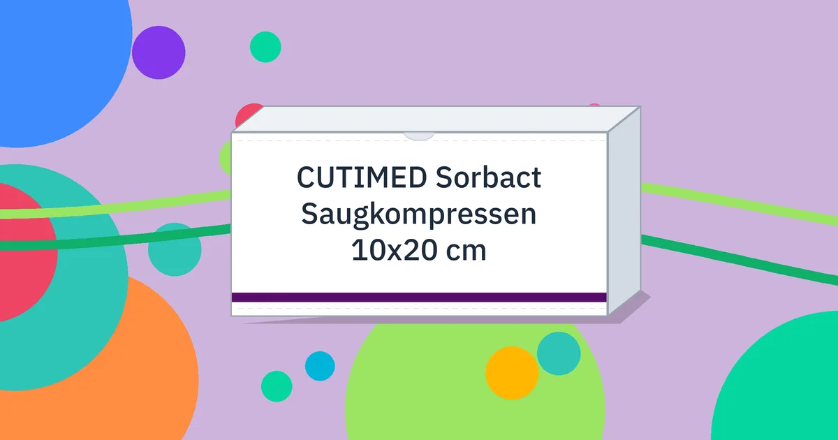 Symbolbild: Packung mit der Aufschrift CUTIMED Sorbact Saugkompressen 10x20 cm (PZN 19468438) – Verfügbarkeit und Bezug in Apotheken in Frankfurt am Main