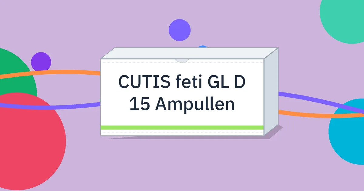 Symbolbild: Packung mit der Aufschrift CUTIS feti GL D 15 Ampullen (PZN 03357725) – Verfügbarkeit und Bezug in Apotheken in Frankfurt am Main