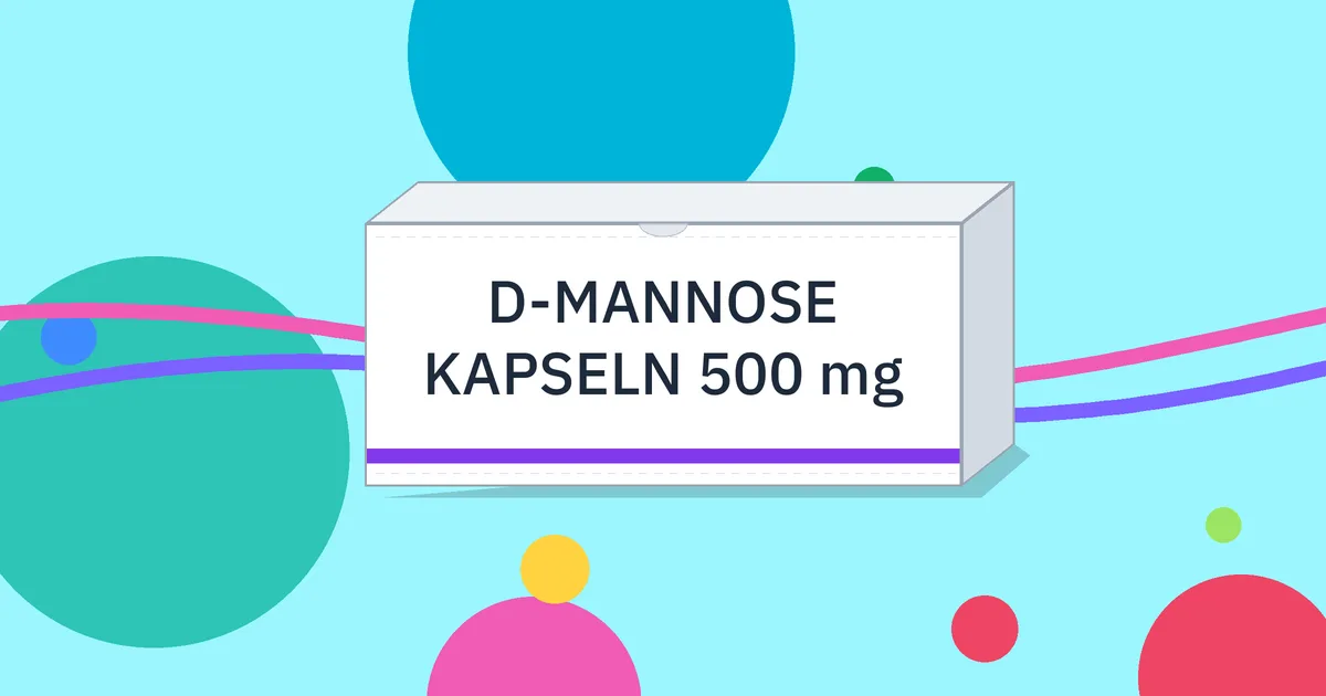 Symbolbild: Packung mit der Aufschrift D-MANNOSE KAPSELN 500 mg (PZN 11578653) – Verfügbarkeit und Bezug in Apotheken in Frankfurt am Main