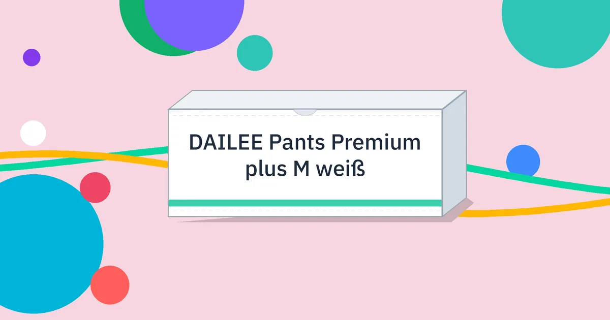Symbolbild: Packung mit der Aufschrift DAILEE Pants Premium plus M weiß (PZN 15240721) – Verfügbarkeit und Bezug in Apotheken in Frankfurt am Main