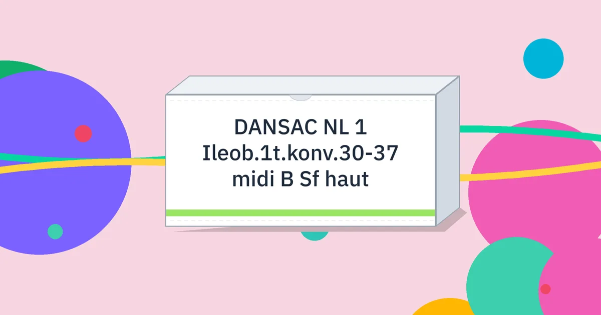 Symbolbild: Packung mit der Aufschrift DANSAC NL 1 Ileob.1t.konv.30-37 midi B Sf haut (PZN 10945948) – Verfügbarkeit und Bezug in Apotheken in Frankfurt am Main