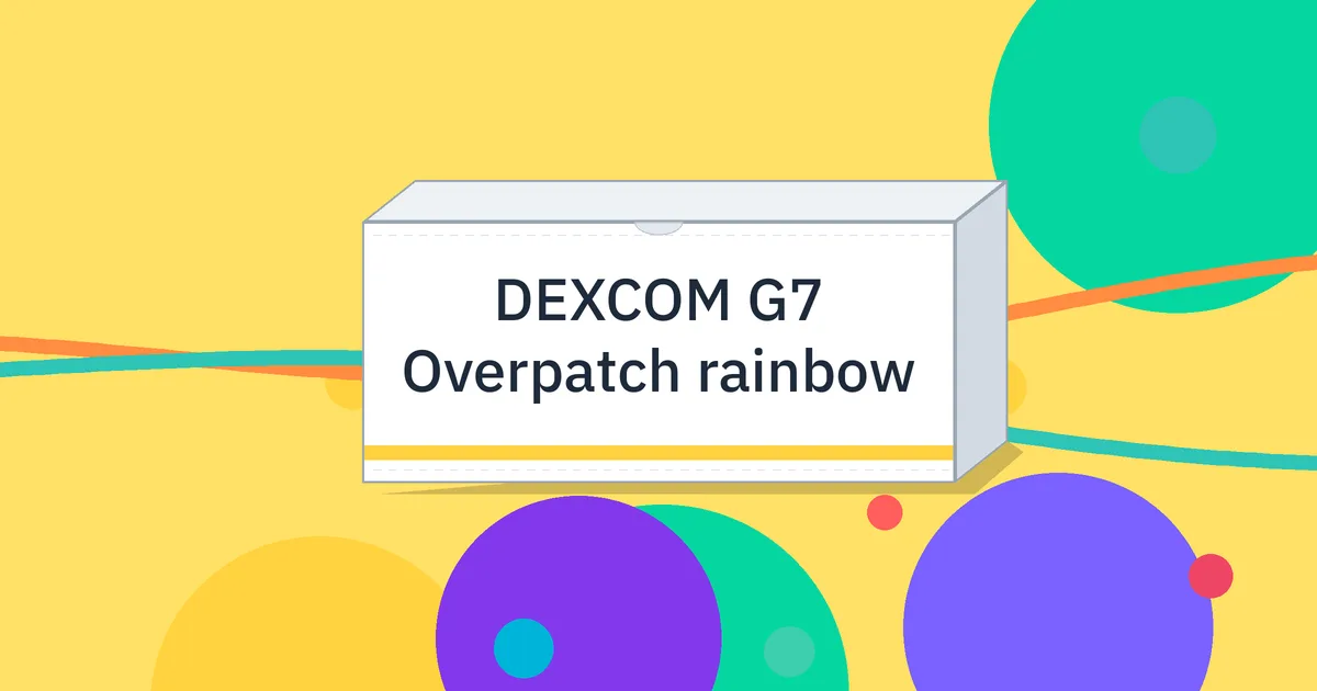 Symbolbild: Packung mit der Aufschrift DEXCOM G7 Overpatch rainbow (PZN 19866038) – Verfügbarkeit und Bezug in Apotheken in Frankfurt am Main