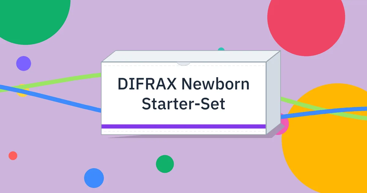 Symbolbild: Packung mit der Aufschrift DIFRAX Newborn Starter-Set (PZN 15734274) – Verfügbarkeit und Bezug in Apotheken in Frankfurt am Main