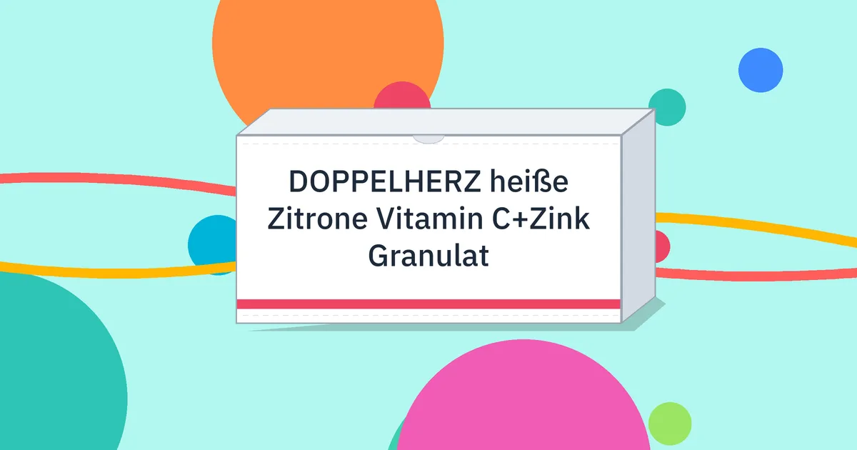 Symbolbild: Packung mit der Aufschrift DOPPELHERZ heiße Zitrone Vitamin C+Zink Granulat (PZN 07091098) – Verfügbarkeit und Bezug in Apotheken in Frankfurt am Main