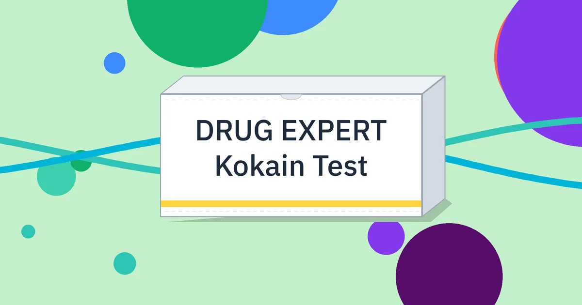 Symbolbild: Packung mit der Aufschrift DRUG EXPERT Kokain Test (PZN 15426590) – Verfügbarkeit und Bezug in Apotheken in Frankfurt am Main