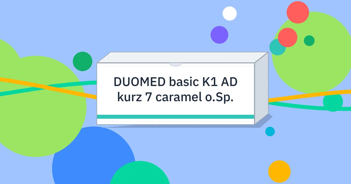Symbolbild: Packung mit der Aufschrift DUOMED basic K1 AD kurz 7 caramel o.Sp. (PZN 20903951) – Verfügbarkeit und Bezug in Apotheken in Frankfurt am Main