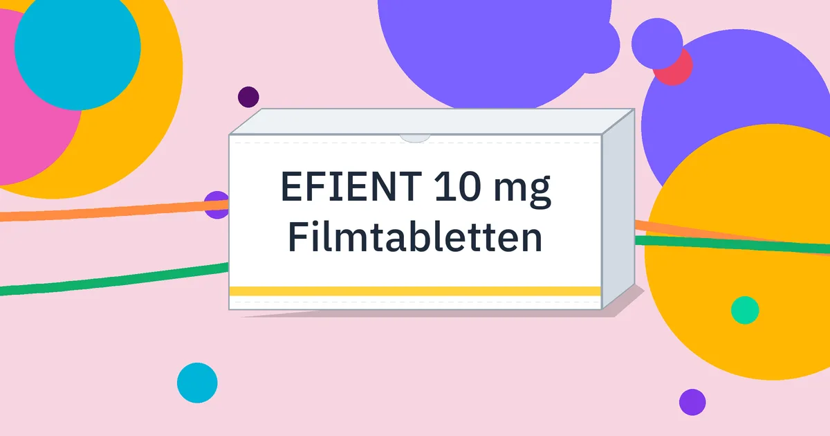 Symbolbild: Packung mit der Aufschrift EFIENT 10 mg Filmtabletten (PZN 14266339) – Verfügbarkeit und Bezug in Apotheken in Frankfurt am Main