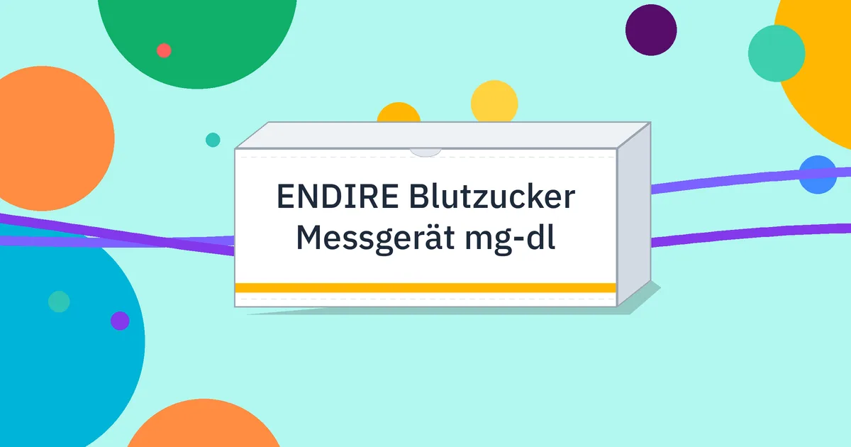 Symbolbild: Packung mit der Aufschrift ENDIRE Blutzucker Messgerät mg-dl (PZN 08879397) – Verfügbarkeit und Bezug in Apotheken in Frankfurt am Main