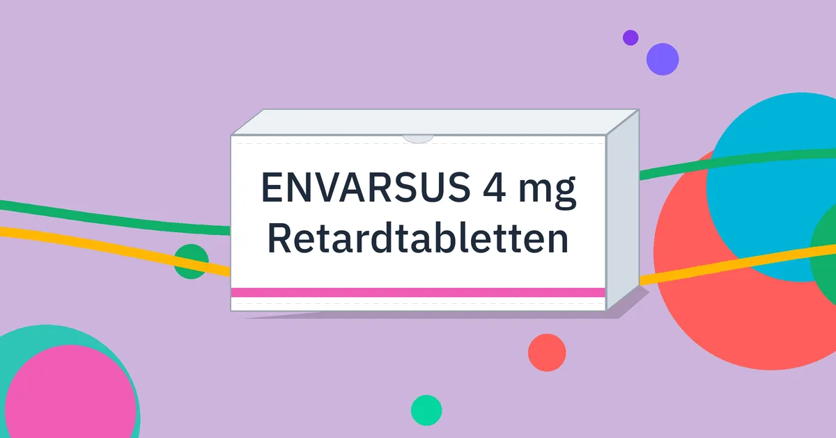 Symbolbild: Packung mit der Aufschrift ENVARSUS 4 mg Retardtabletten (PZN 15568172) – Verfügbarkeit und Bezug in Apotheken in Frankfurt am Main