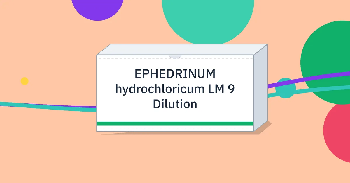 Symbolbild: Packung mit der Aufschrift EPHEDRINUM hydrochloricum LM 9 Dilution (PZN 13471126) – Verfügbarkeit und Bezug in Apotheken in Frankfurt am Main