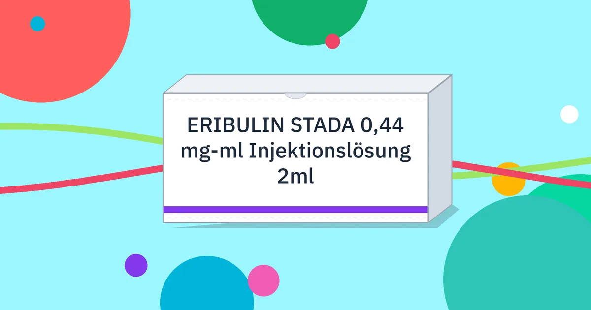 Symbolbild: Packung mit der Aufschrift ERIBULIN STADA 0,44 mg-ml Injektionslösung 2ml (PZN 19167263) – Verfügbarkeit und Bezug in Apotheken in Frankfurt am Main