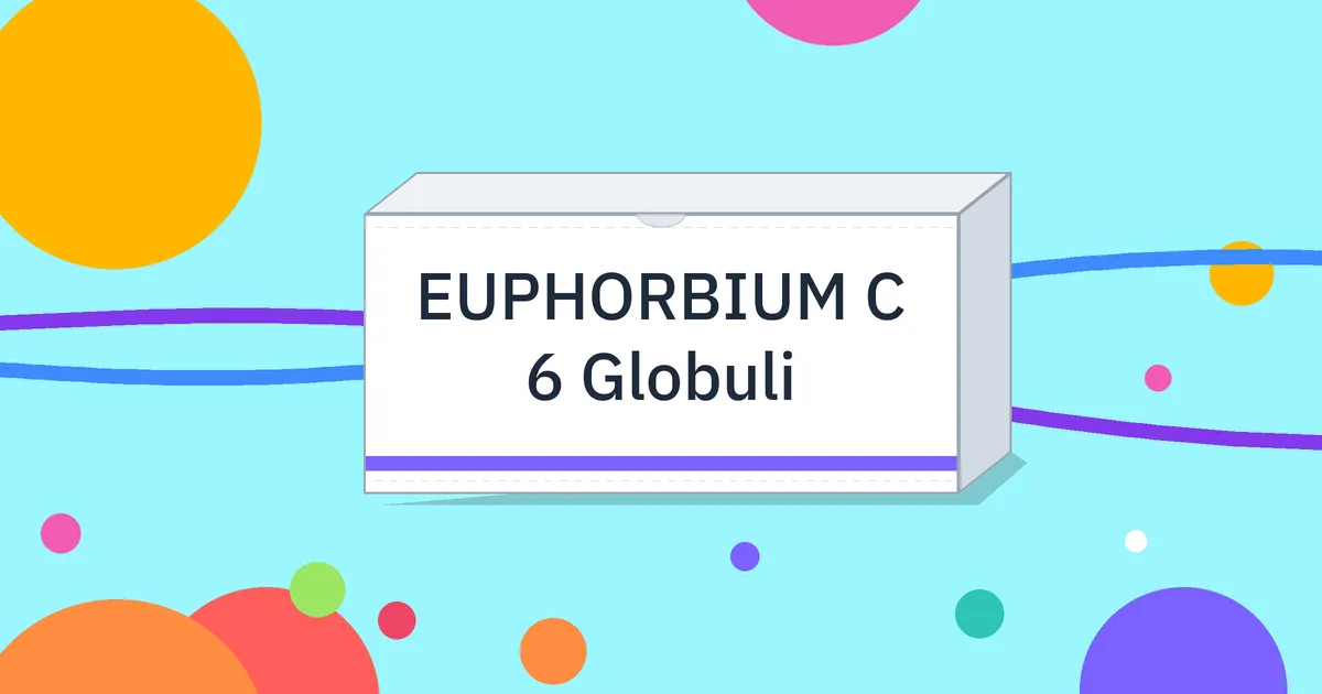 Symbolbild: Packung mit der Aufschrift EUPHORBIUM C 6 Globuli (PZN 19715463) – Verfügbarkeit und Bezug in Apotheken in Frankfurt am Main
