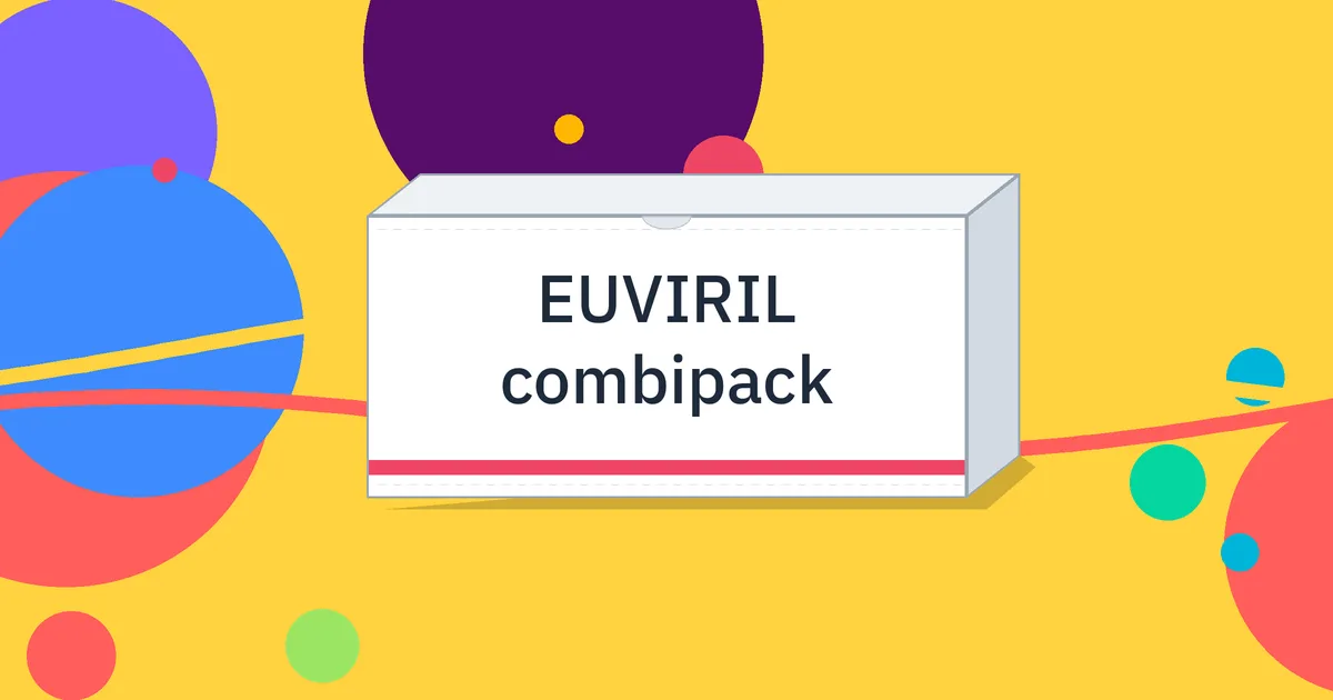 Symbolbild: Packung mit der Aufschrift EUVIRIL combipack (PZN 19420236) – Verfügbarkeit und Bezug in Apotheken in Frankfurt am Main