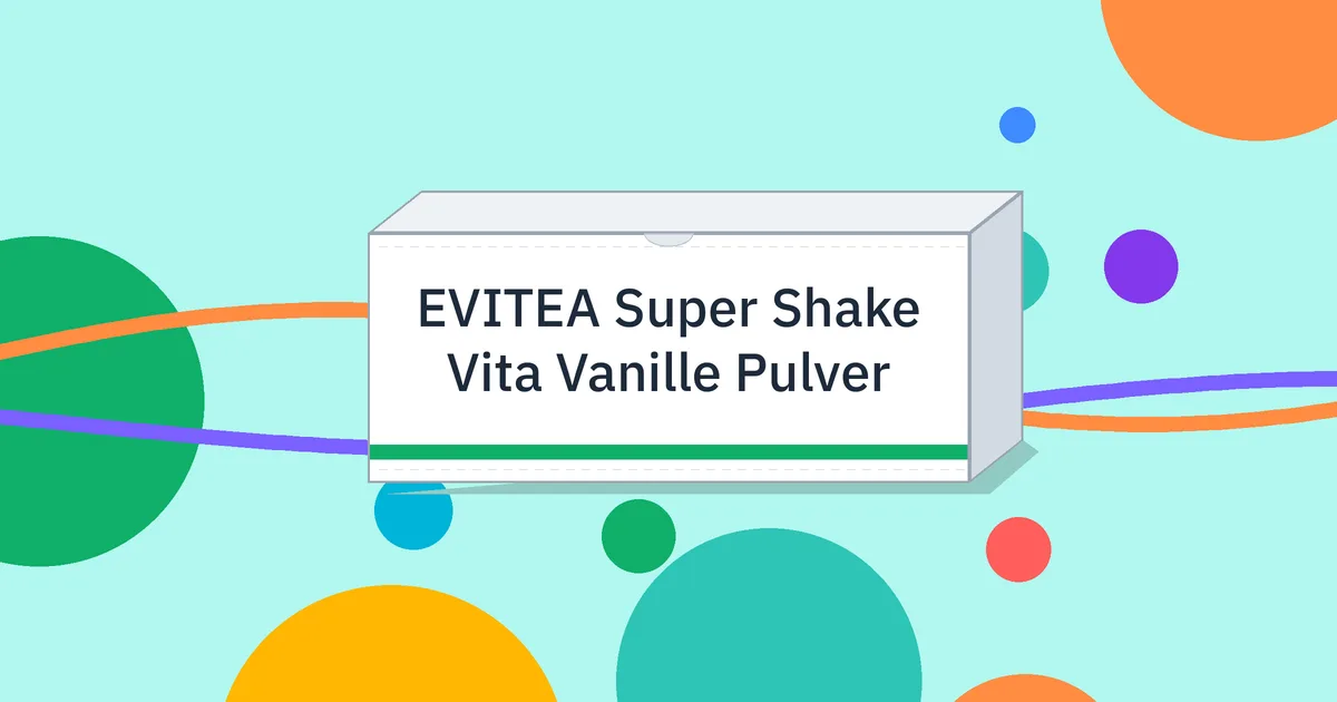 Symbolbild: Packung mit der Aufschrift EVITEA Super Shake Vita Vanille Pulver (PZN 16631978) – Verfügbarkeit und Bezug in Apotheken in Frankfurt am Main
