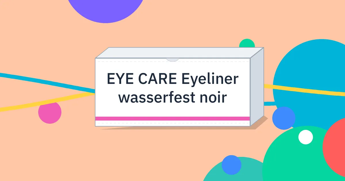 Symbolbild: Packung mit der Aufschrift EYE CARE Eyeliner wasserfest noir (PZN 18413346) – Verfügbarkeit und Bezug in Apotheken in Frankfurt am Main