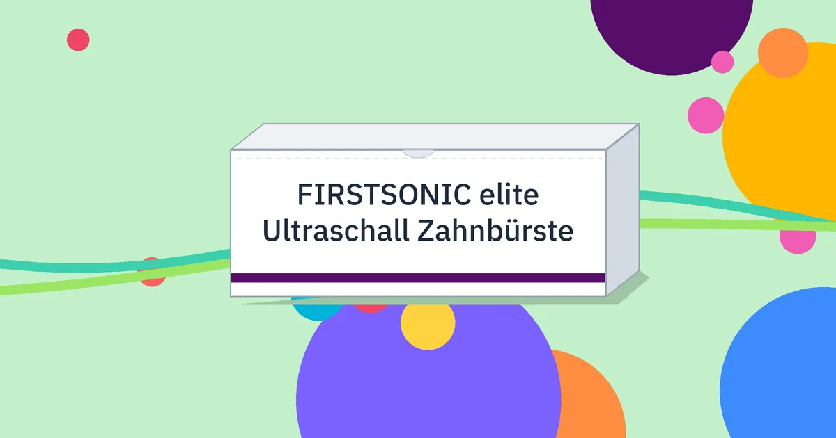 Symbolbild: Packung mit der Aufschrift FIRSTSONIC elite Ultraschall Zahnbürste (PZN 10934376) – Verfügbarkeit und Bezug in Apotheken in Frankfurt am Main