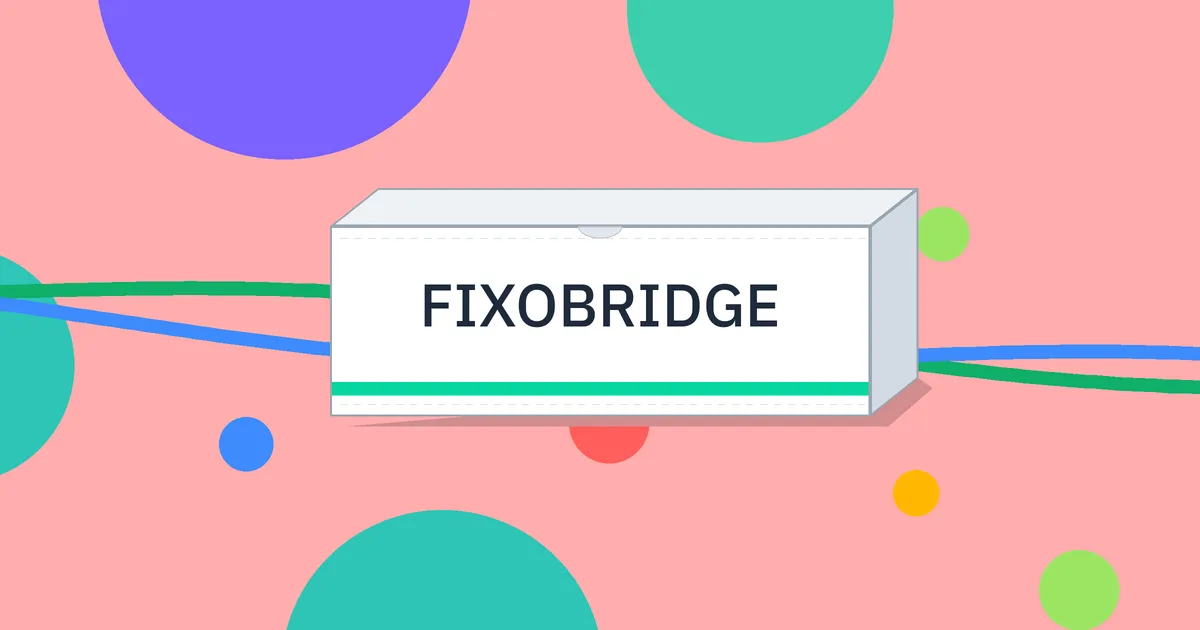 Symbolbild: Packung mit der Aufschrift FIXOBRIDGE (PZN 03171771) – Verfügbarkeit und Bezug in Apotheken in Frankfurt am Main