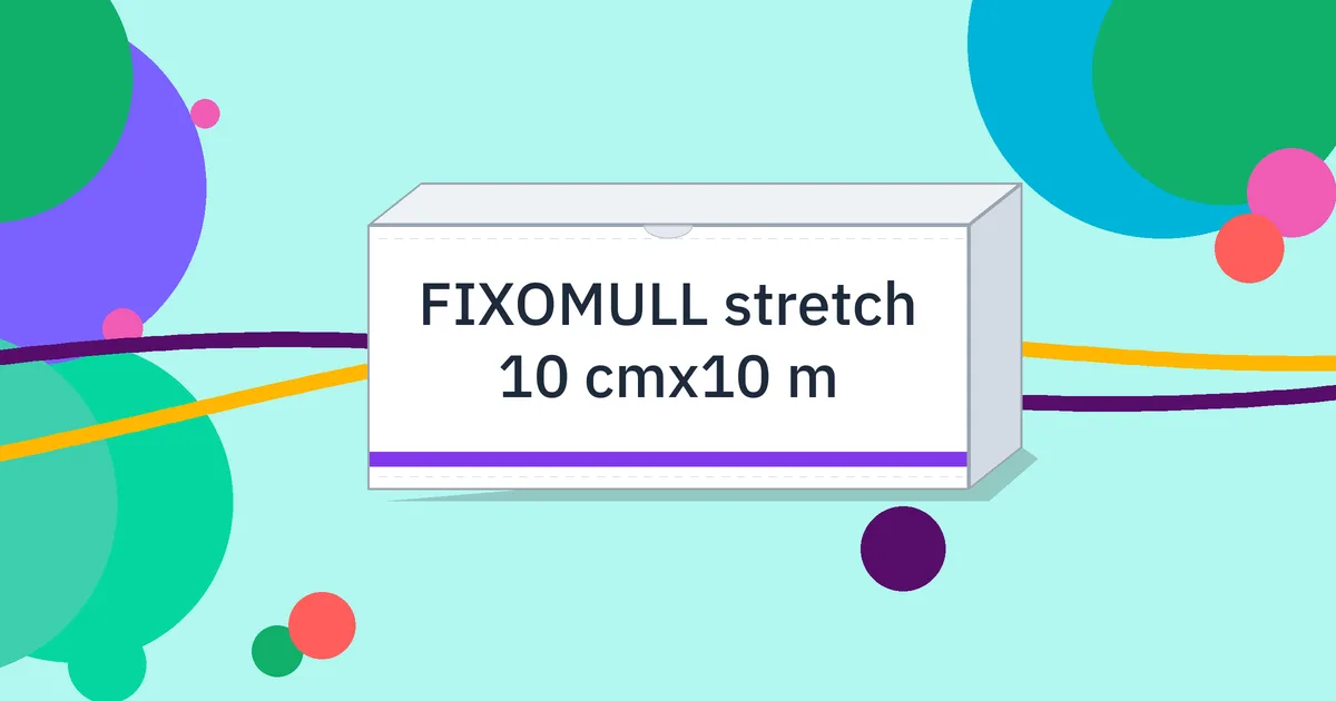 Symbolbild: Packung mit der Aufschrift FIXOMULL stretch 10 cmx10 m (PZN 18444507) – Verfügbarkeit und Bezug in Apotheken in Frankfurt am Main