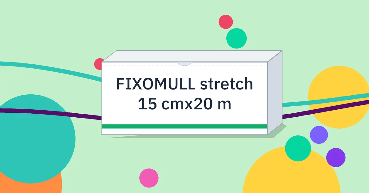 Symbolbild: Packung mit der Aufschrift FIXOMULL stretch 15 cmx20 m (PZN 00578153) – Verfügbarkeit und Bezug in Apotheken in Frankfurt am Main
