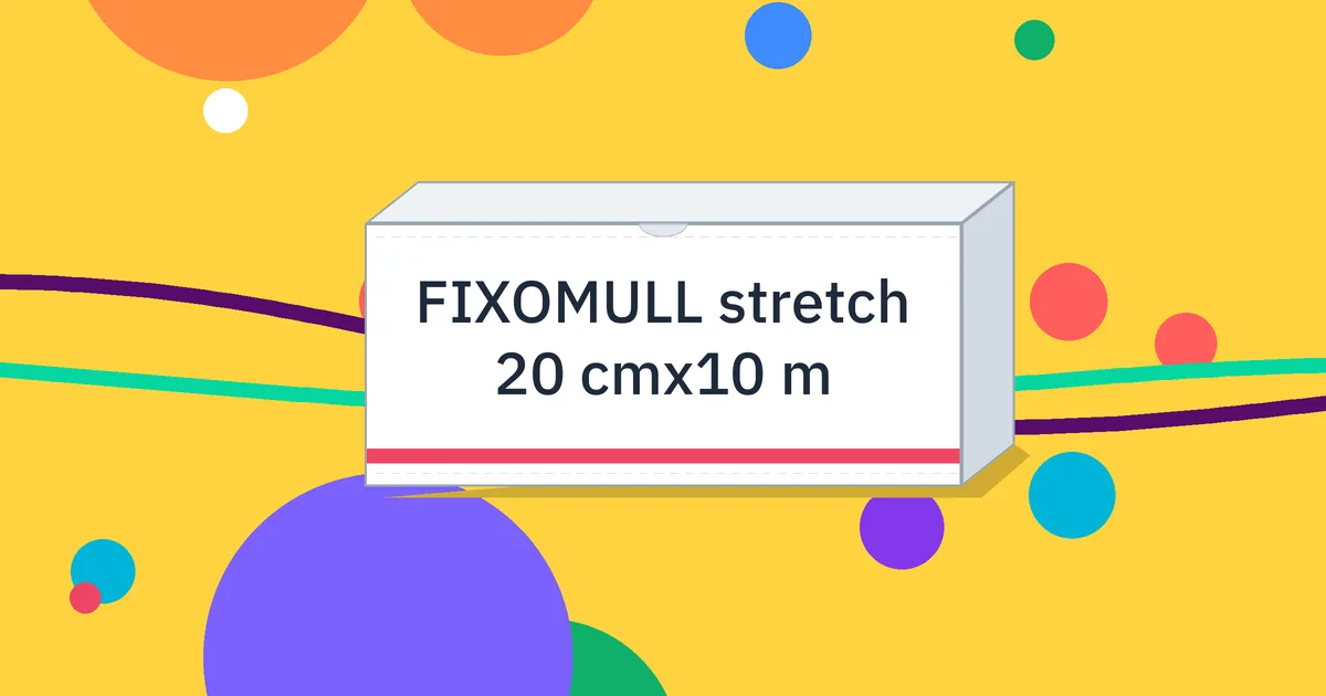Symbolbild: Packung mit der Aufschrift FIXOMULL stretch 20 cmx10 m (PZN 11522026) – Verfügbarkeit und Bezug in Apotheken in Frankfurt am Main
