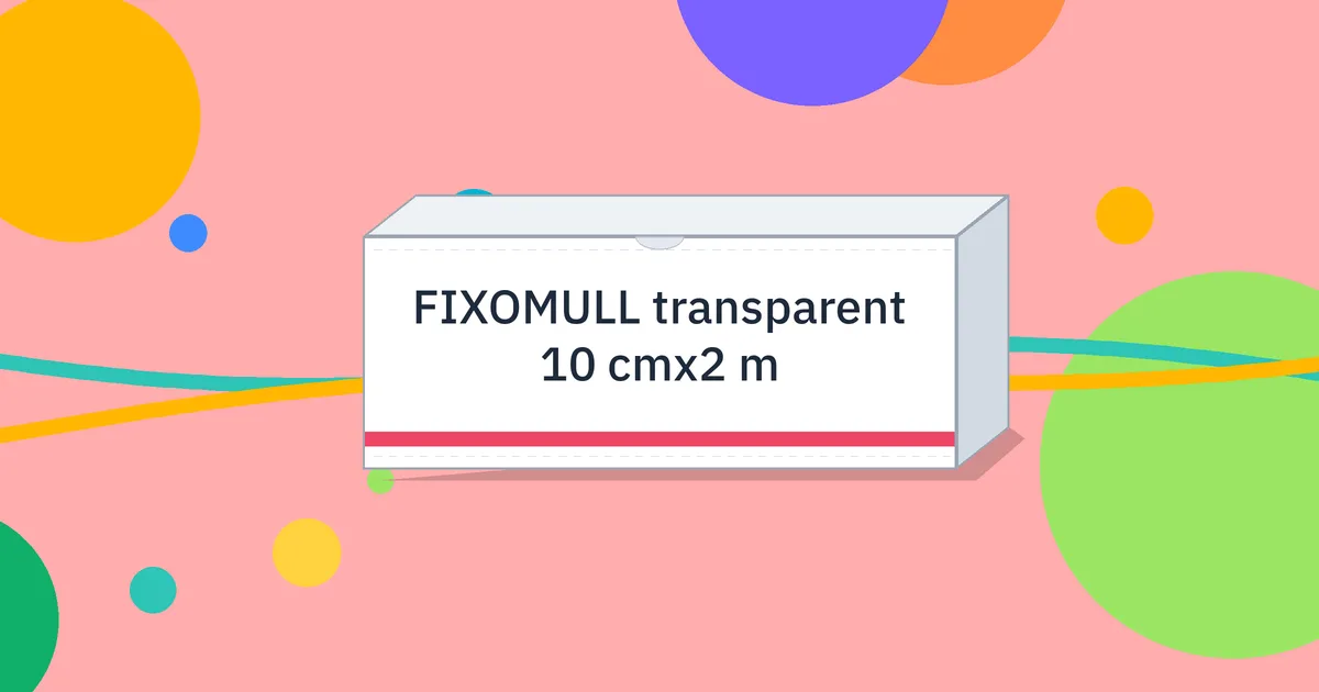 Symbolbild: Packung mit der Aufschrift FIXOMULL transparent 10 cmx2 m (PZN 18297940) – Verfügbarkeit und Bezug in Apotheken in Frankfurt am Main