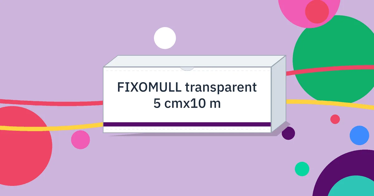 Symbolbild: Packung mit der Aufschrift FIXOMULL transparent 5 cmx10 m (PZN 00630770) – Verfügbarkeit und Bezug in Apotheken in Frankfurt am Main