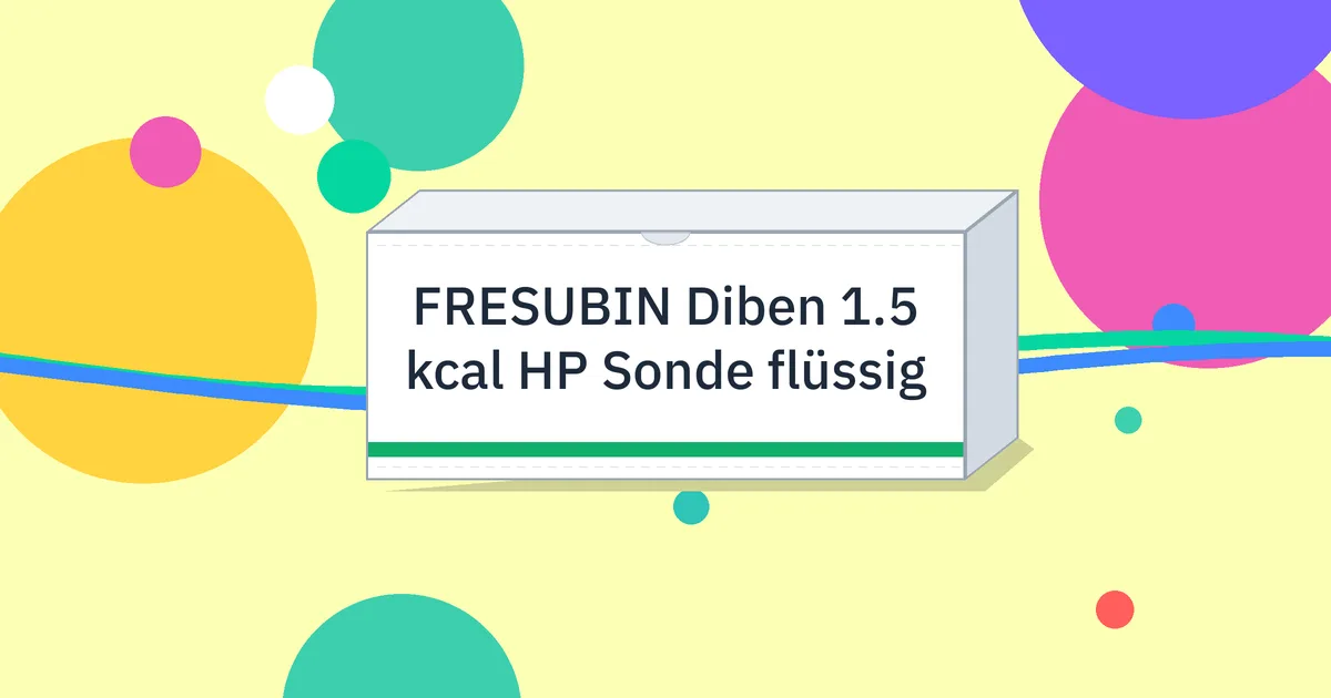 Symbolbild: Packung mit der Aufschrift FRESUBIN Diben 1.5 kcal HP Sonde flüssig (PZN 14145127) – Verfügbarkeit und Bezug in Apotheken in Frankfurt am Main