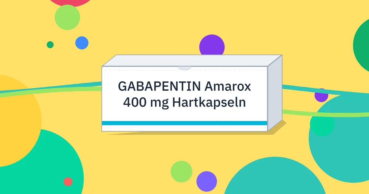 Symbolbild: Packung mit der Aufschrift GABAPENTIN Amarox 400 mg Hartkapseln (PZN 18181901) – Verfügbarkeit und Bezug in Apotheken in Frankfurt am Main