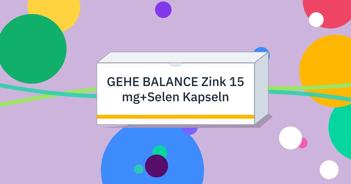 Symbolbild: Packung mit der Aufschrift GEHE BALANCE Zink 15 mg+Selen Kapseln (PZN 07531999) – Verfügbarkeit und Bezug in Apotheken in Frankfurt am Main