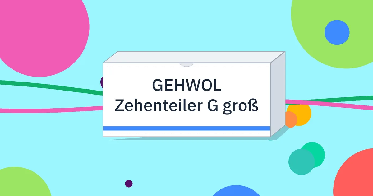 Symbolbild: Packung mit der Aufschrift GEHWOL Zehenteiler G groß (PZN 00792969) – Verfügbarkeit und Bezug in Apotheken in Frankfurt am Main