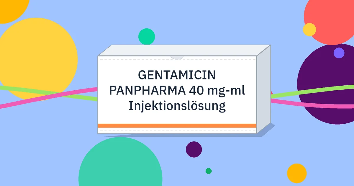 Symbolbild: Packung mit der Aufschrift GENTAMICIN PANPHARMA 40 mg-ml Injektionslösung (PZN 18832244) – Verfügbarkeit und Bezug in Apotheken in Frankfurt am Main