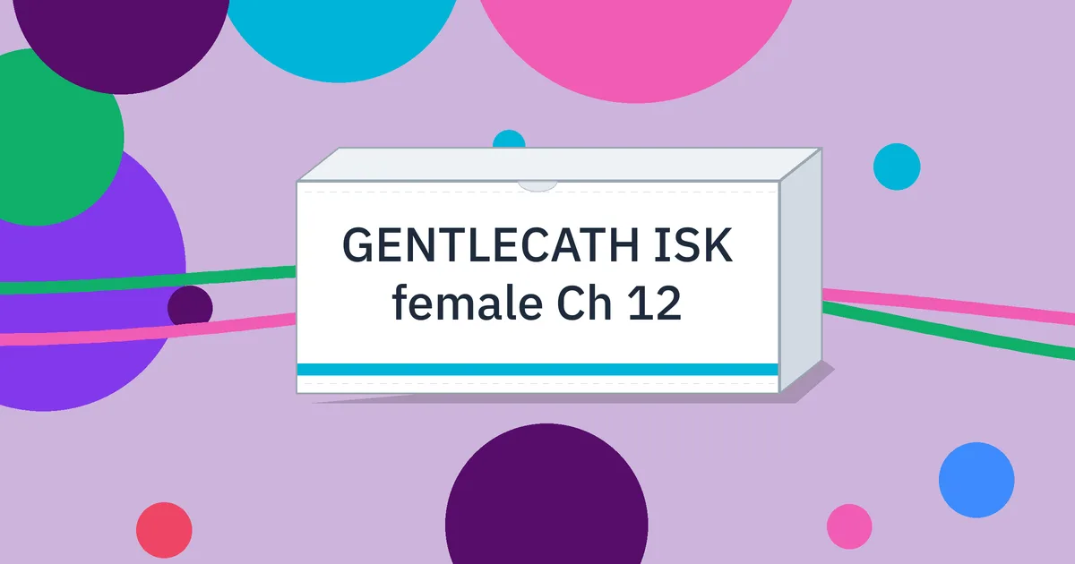 Symbolbild: Packung mit der Aufschrift GENTLECATH ISK female Ch 12 (PZN 13703157) – Verfügbarkeit und Bezug in Apotheken in Frankfurt am Main