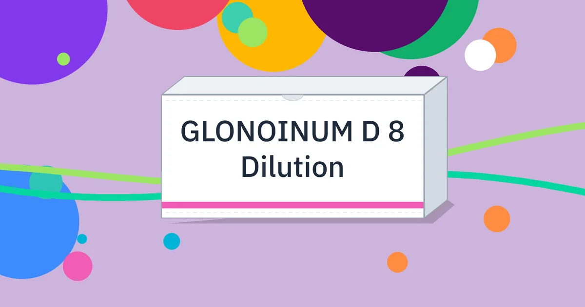 Symbolbild: Packung mit der Aufschrift GLONOINUM D 8 Dilution (PZN 02401915) – Verfügbarkeit und Bezug in Apotheken in Frankfurt am Main