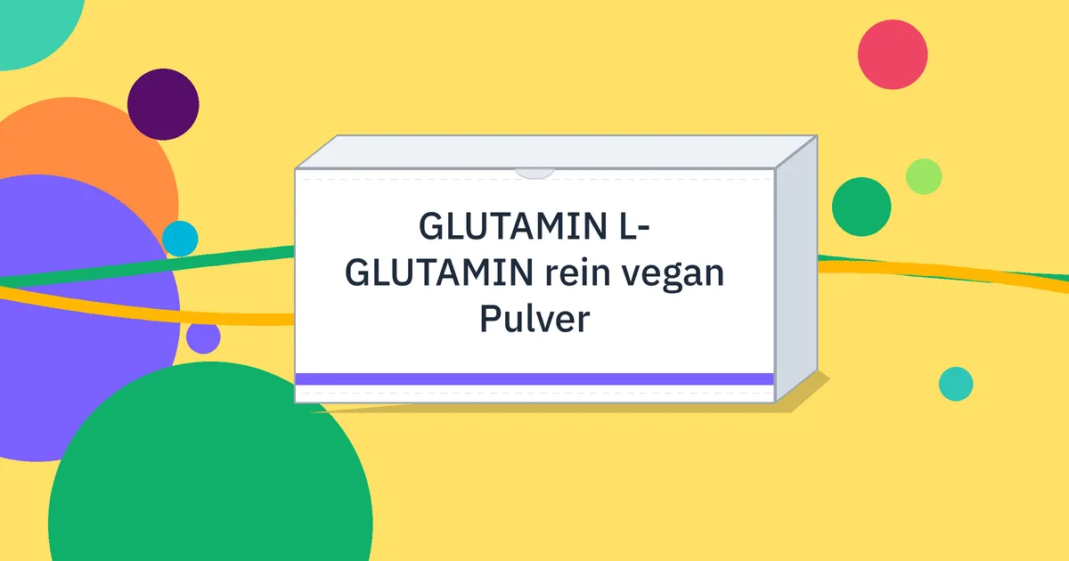 Symbolbild: Packung mit der Aufschrift GLUTAMIN L-GLUTAMIN rein vegan Pulver (PZN 19164425) – Verfügbarkeit und Bezug in Apotheken in Frankfurt am Main