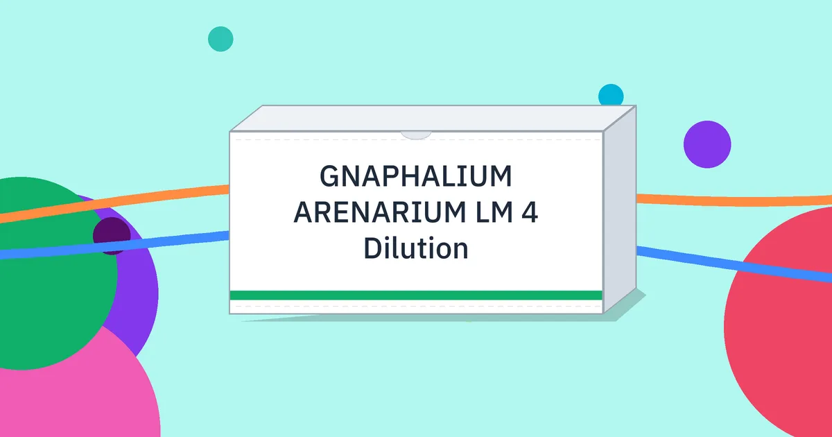 Symbolbild: Packung mit der Aufschrift GNAPHALIUM ARENARIUM LM 4 Dilution (PZN 13544575) – Verfügbarkeit und Bezug in Apotheken in Frankfurt am Main